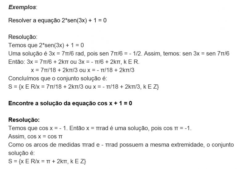 Equações Trigonométricas: Matemática para vestibulares e o Enem!