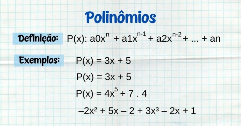Resumo com lista de exercícios sobre polinômios