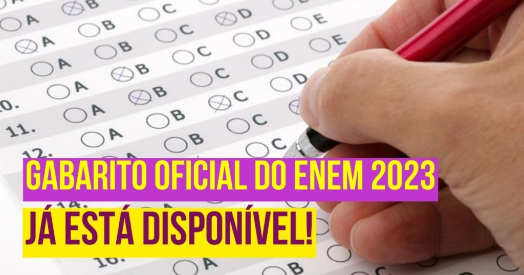 Gabarito oficial do Enem 2023 já está disponível: saiba como conferir